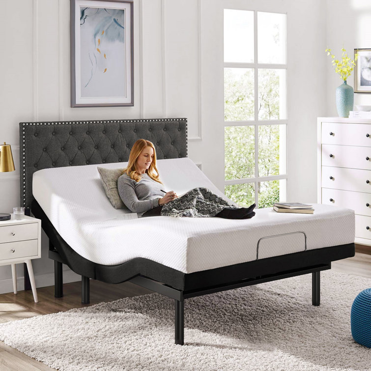 Alwyn Home Borg Queen Massaging Zero Gravity Adjustable Bed with Wireless Remote - Wayfair Canada
